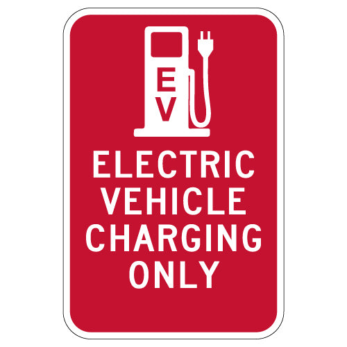 Electric Vehicle Charging Only Sign - No Arrow - 12x18| PDQ Signs LLC
