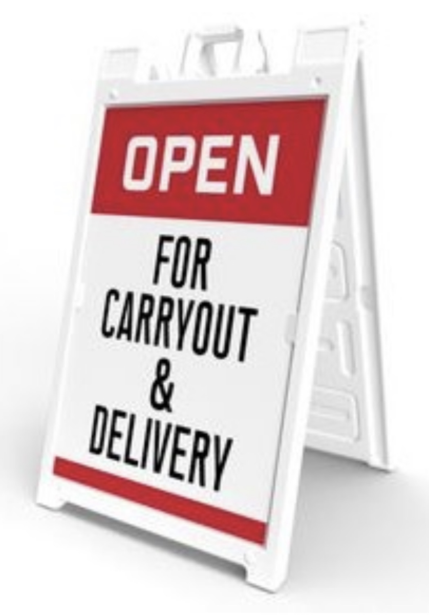 Signicade® Sign Holder (2 Signs) - Open For Carryout and Delivery| PDQ ...
