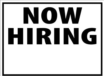 Now Hiring with Custom Message Yard Sign| PDQ Signs LLC