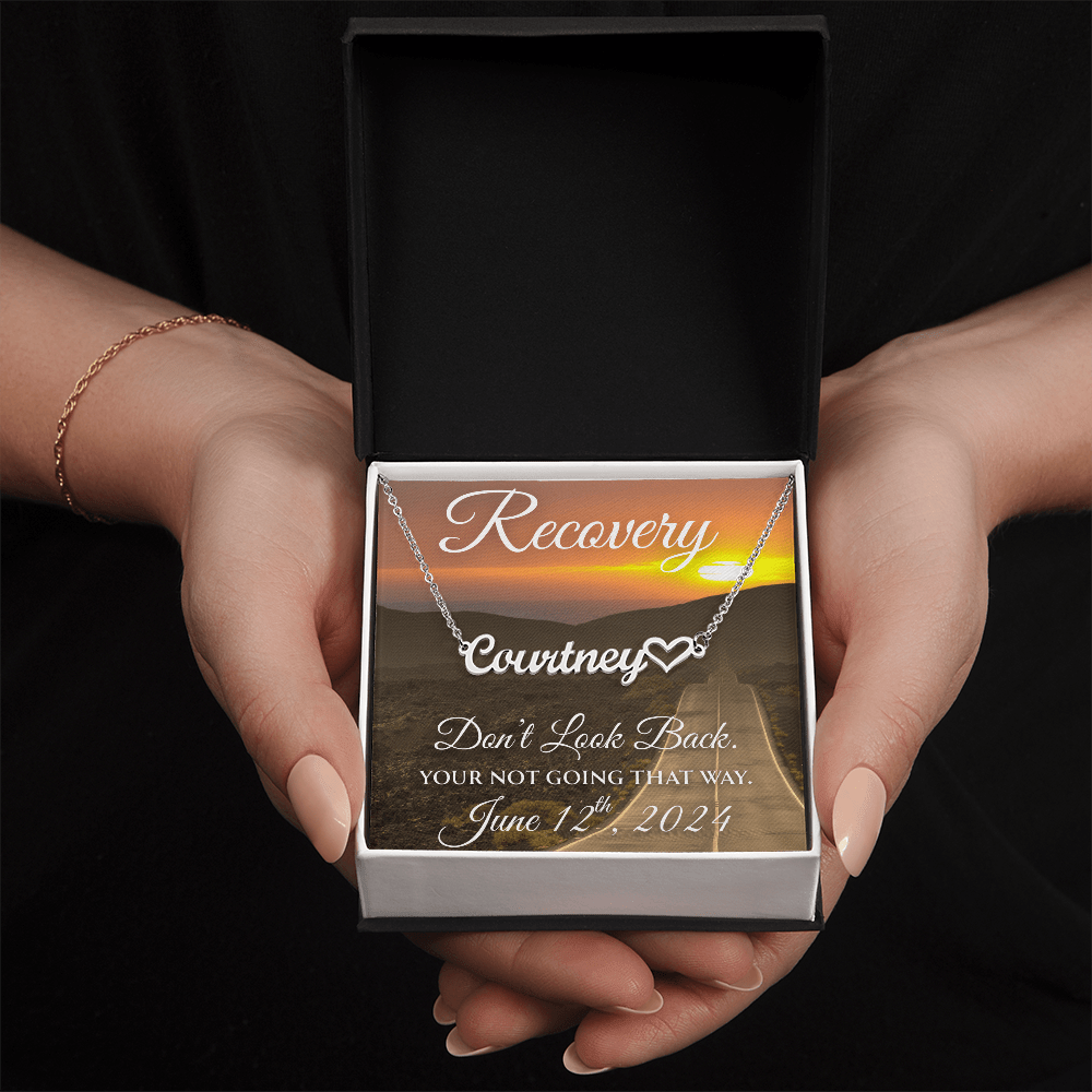 Custom Recovery Name Necklace | Inspiring Sobriety | Don't Look Back ...
