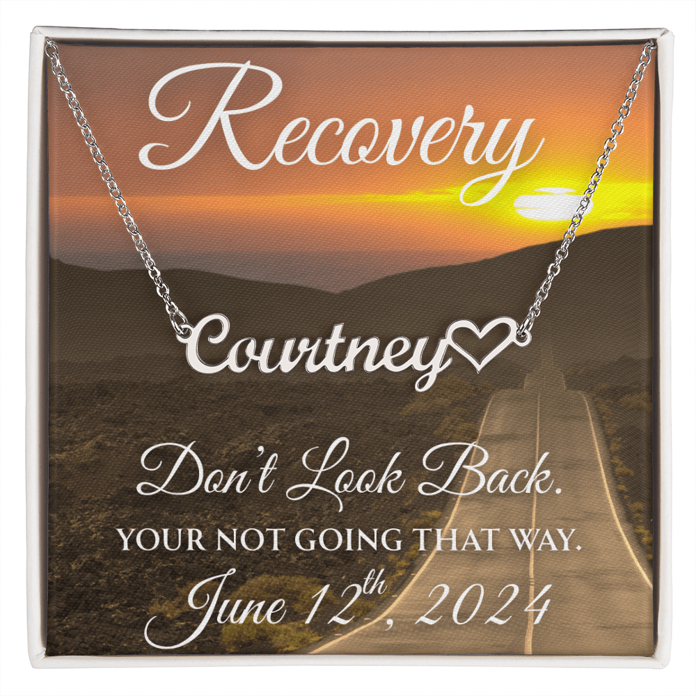 Custom Recovery Name Necklace | Inspiring Sobriety | Don't Look Back ...